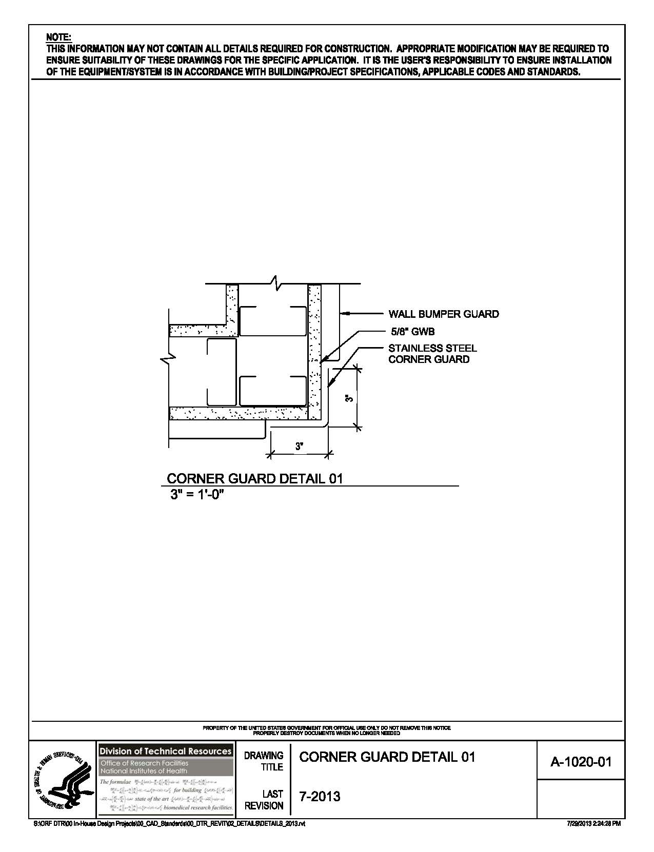 NIH Standard CAD Details